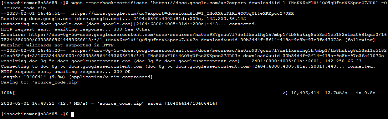 Sử dụng Wget để tải file từ Google Drive - Isaac Hiroman