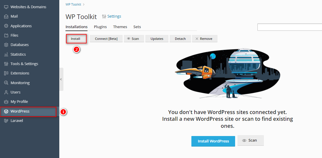 Cài đặt WordPress mặc định trên Plesk - Isaac Hiroman